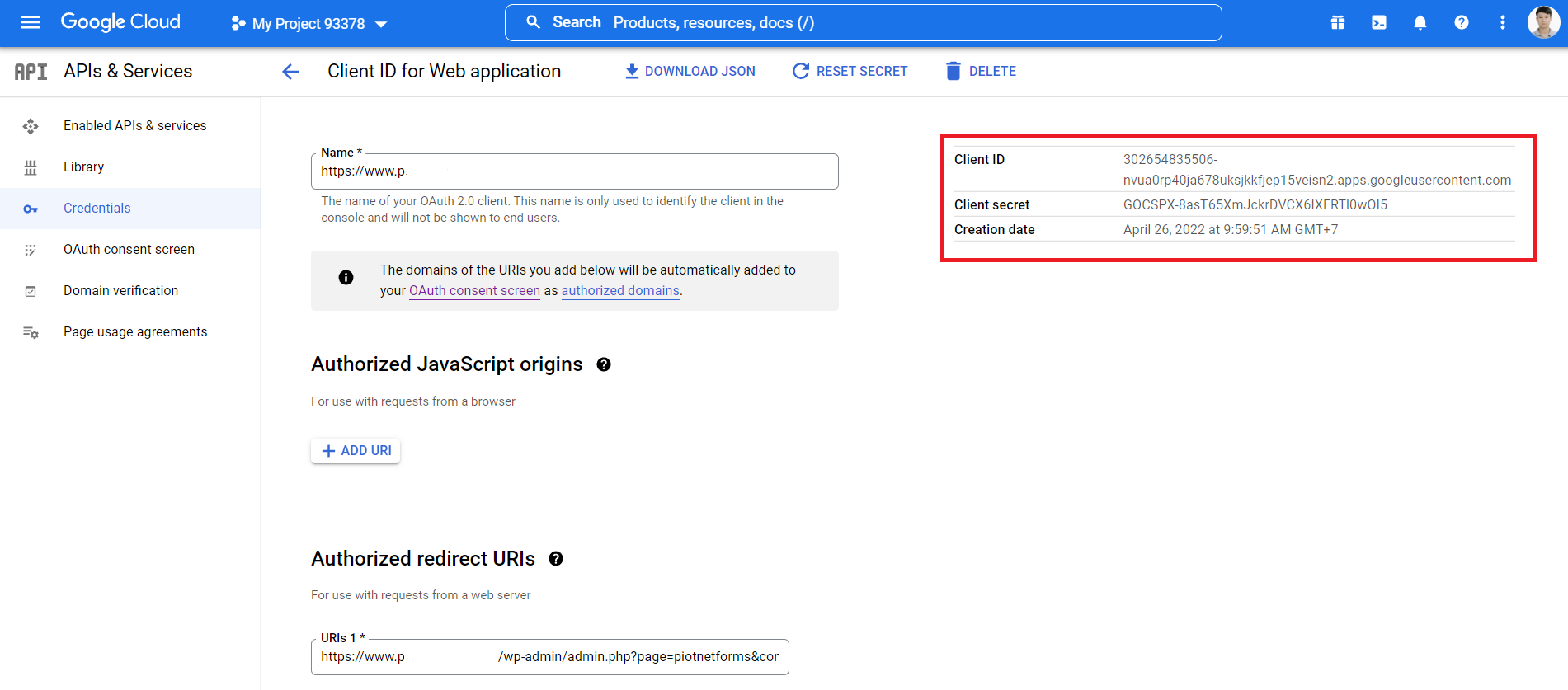 Google Sheets Connector - Piotnet Forms