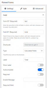 Calculated Fields - Piotnet Forms