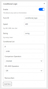 Conditional Logic - Piotnet Forms