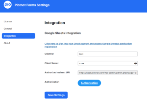 Google Sheets Connector - Piotnet Forms
