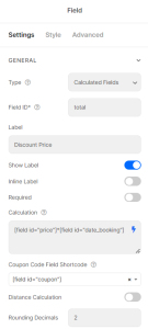 Date range calculated fields - Piotnet Forms