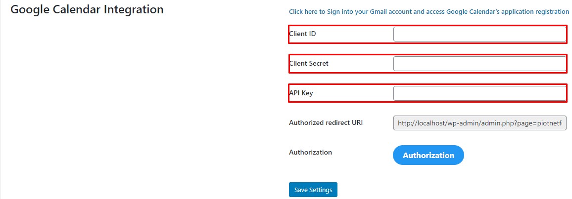Google Calendar - Piotnet Forms