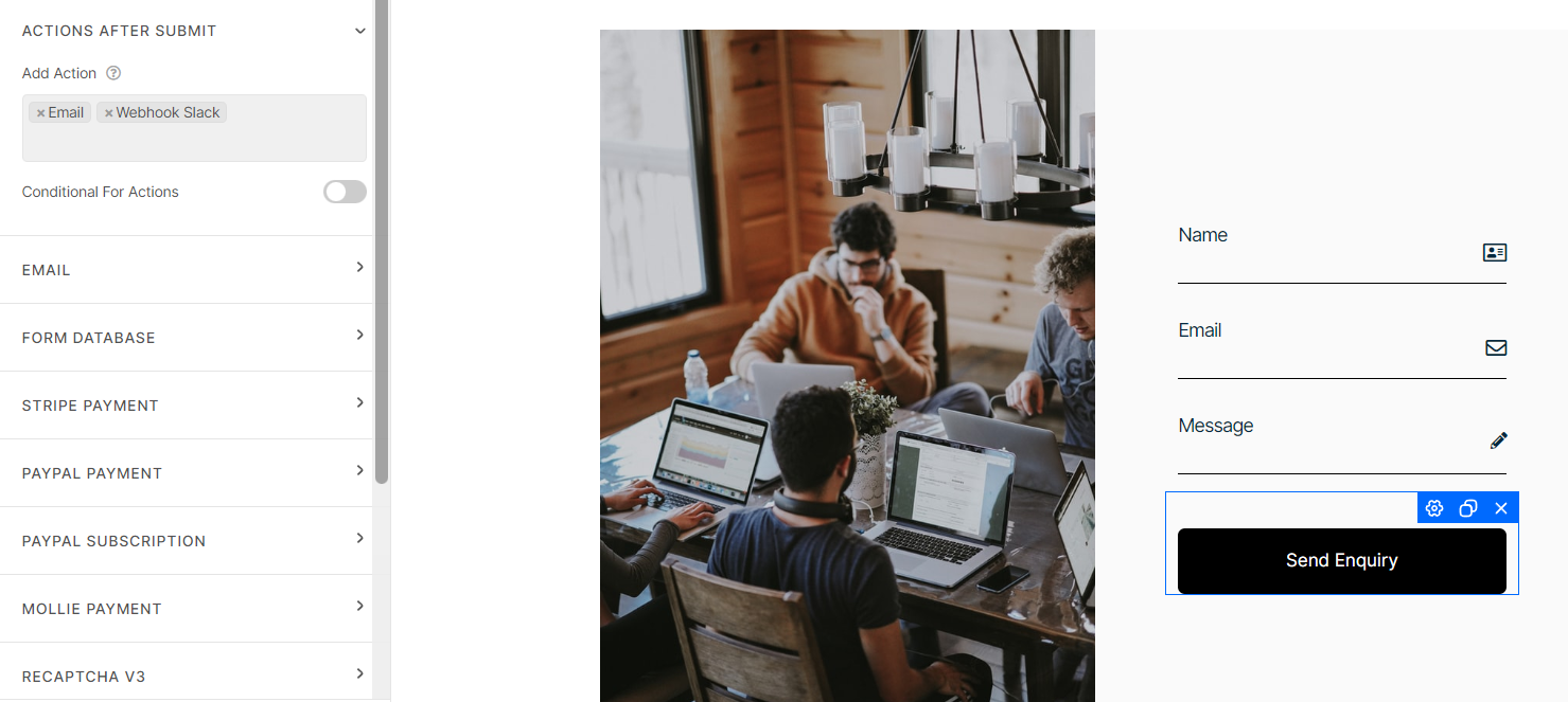 Webhook Slack - Piotnet Forms
