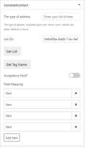 Constantcontact Integration - Piotnet Forms