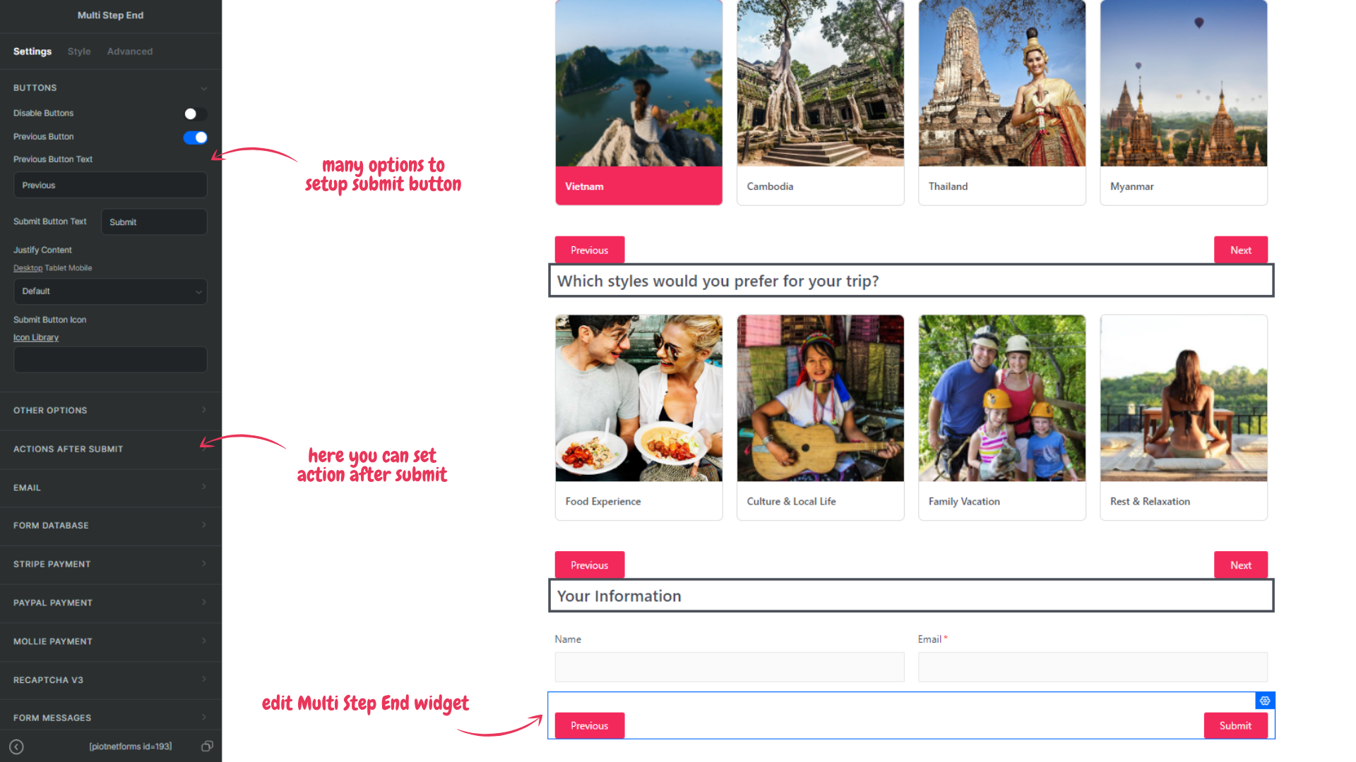 How to create Multi Step Form in WordPress - Piotnet Forms