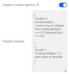 Date field - Piotnet Forms